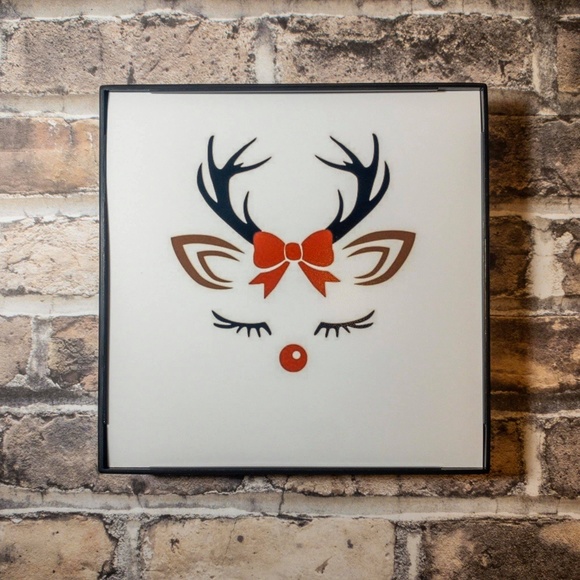 Holiday | Girly Reindeer Christmas Frame | Poshmark